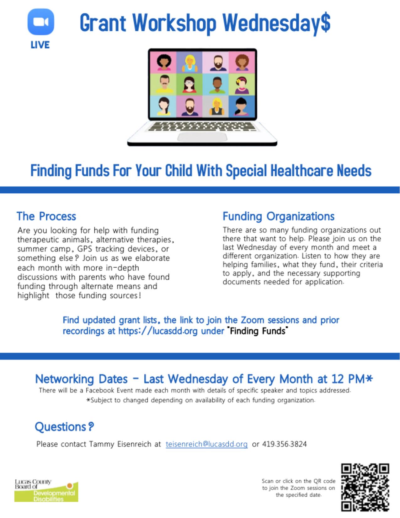 Grant Workshop Wednesday$ | Lucas County Board of Developmental Disabilities